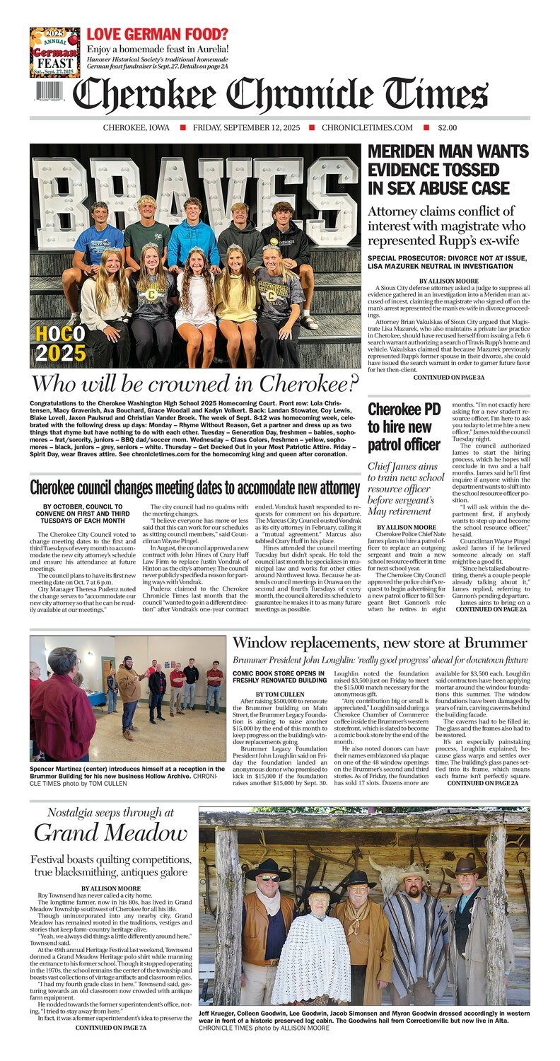 Cherokee Chronicle Times 9-12-25 - The Cherokee Chronicle Times