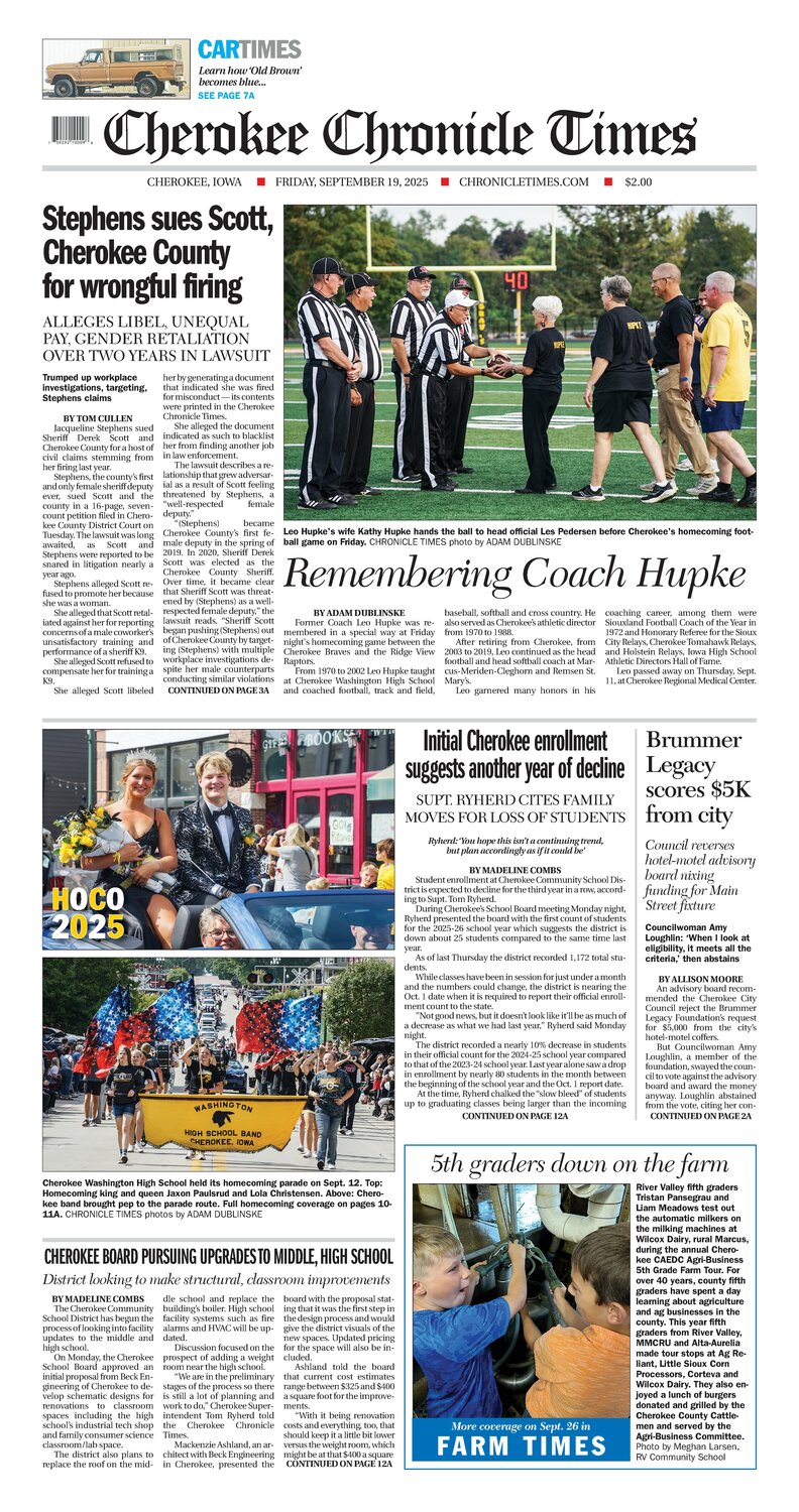 Cherokee Chronicle Times 9-19-25 - The Cherokee Chronicle Times