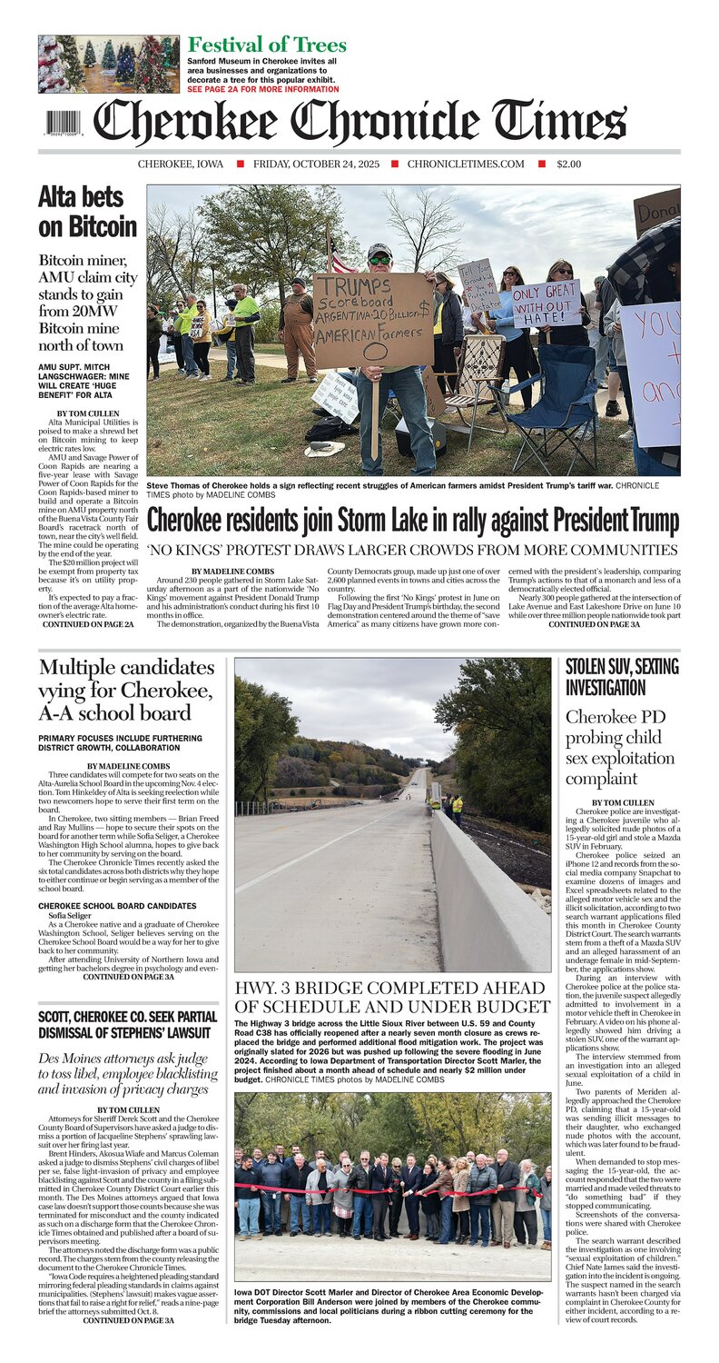 Cherokee Chronicle Times 10-24-25 - The Cherokee Chronicle Times