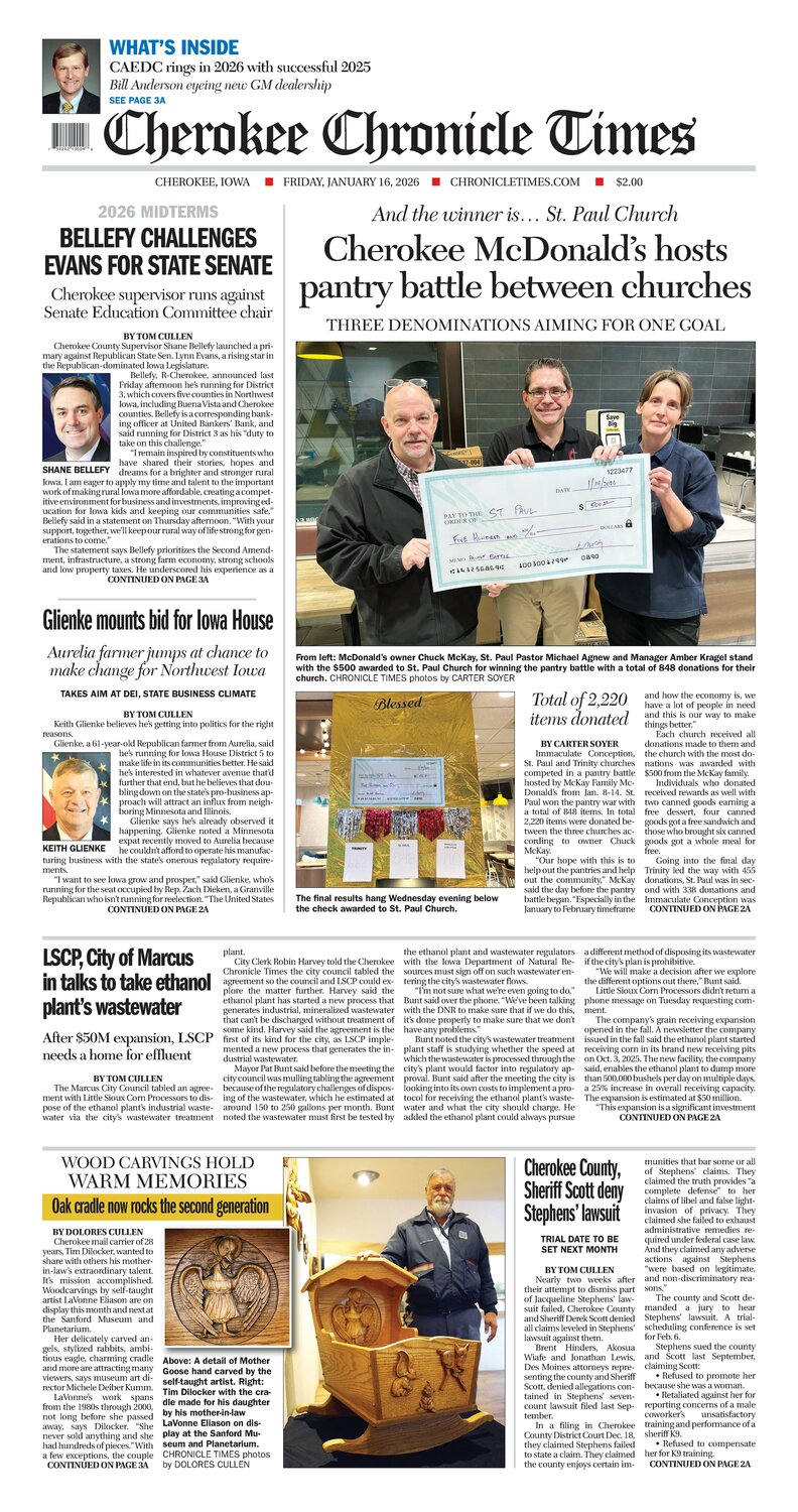 Cherokee Chronicle Times 1-16-26 - The Cherokee Chronicle Times