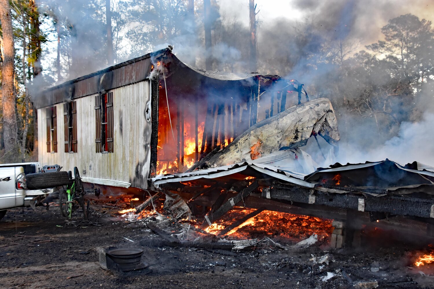 Mobile Home Destroyed by Fire | Walterboro Live