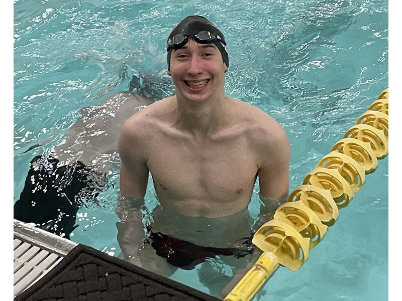 Senior Jack Roberts competes in final swim meet - Wrangell Sentinel