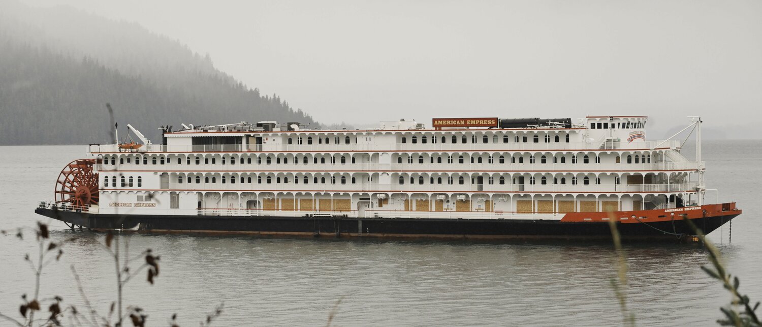 Hull of paddlewheeler could become floating dock for cruise ships ...