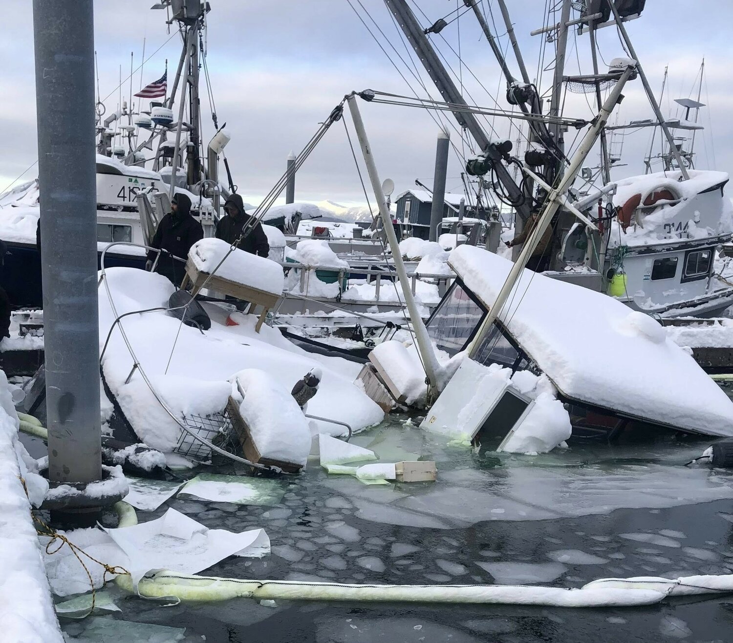 Snow load takes down 40-foot boat at Heritage Harbor - Wrangell Sentinel