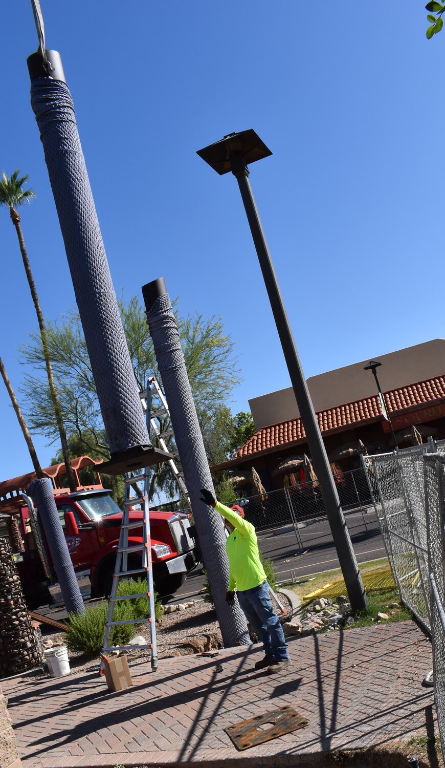 Shade structure installed on Avenue of the Fountains - Fountain Hills Times