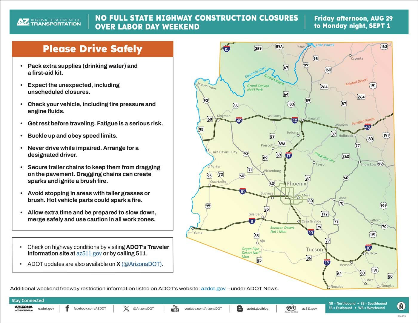 No major Arizona freeway projects planned over Labor Day weekend ...