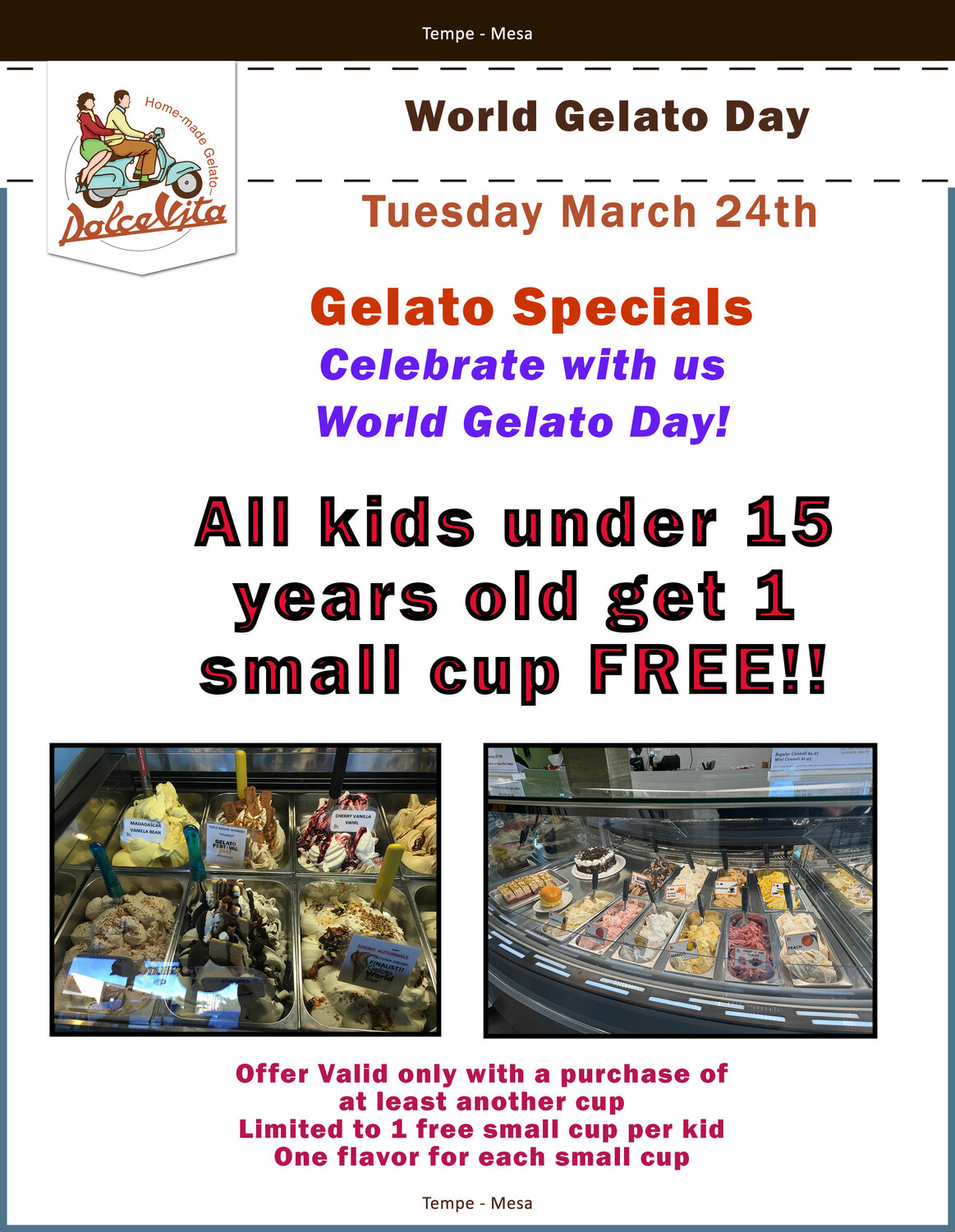 World Gelato Day at Dolce Vita Tempe - Fountain Hills Times